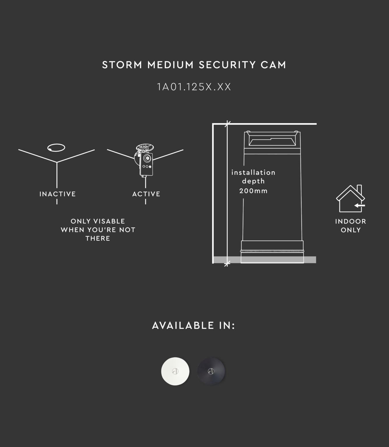 STORM Medium Security Cam By ONE A - Motorized security