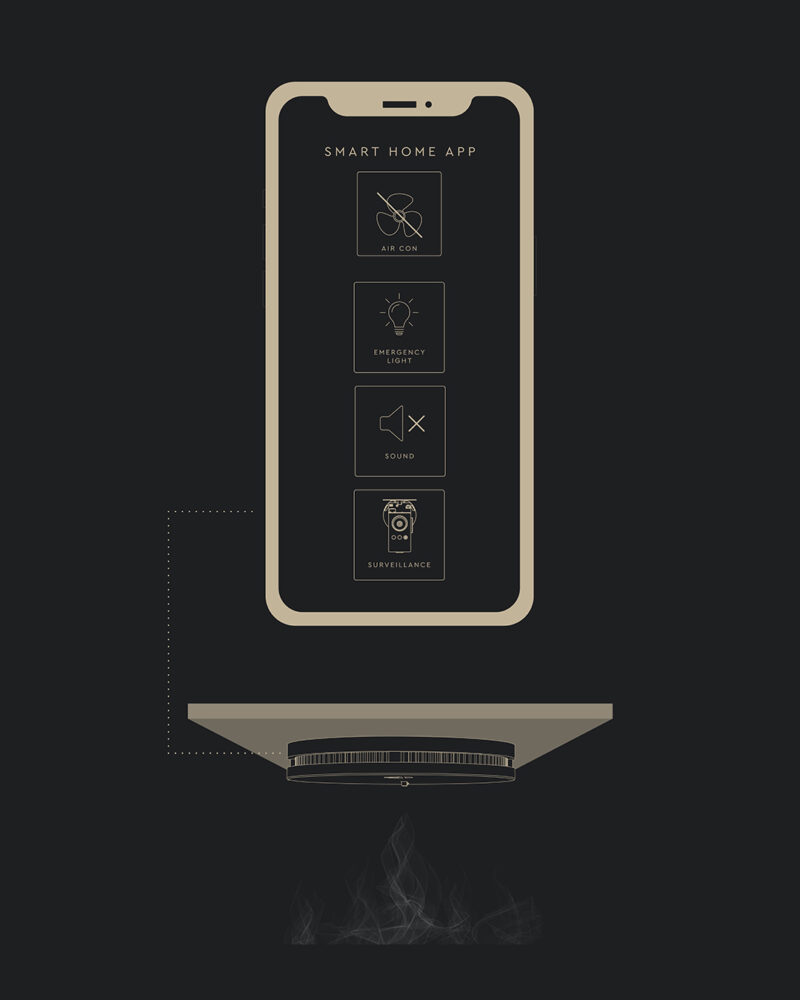 STORM Medium smoke detector with relay output - Be inspired